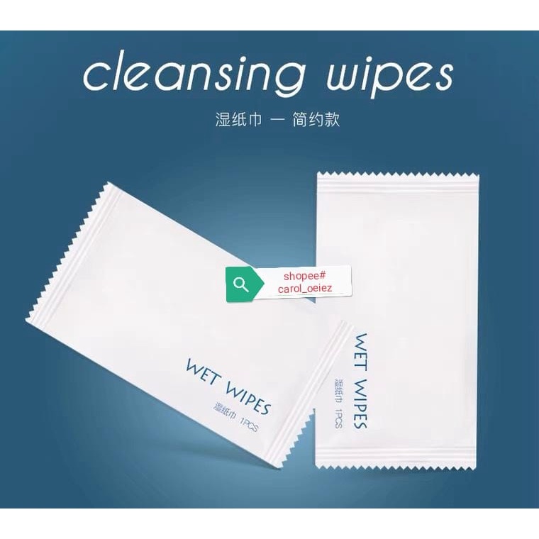 1Pc Wet Tissue Single Packing Wet Wipes Individual Packs Tisu Basah ...