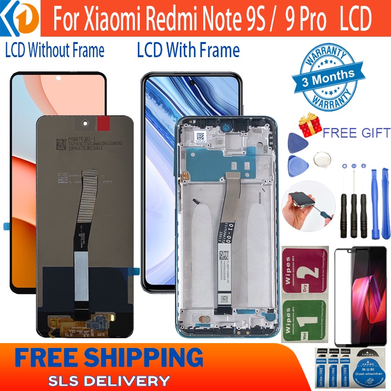 AMOLED For Xiaomi Redmi Note 9S / Redmi Note 9 Pro LCD Display Touch ...
