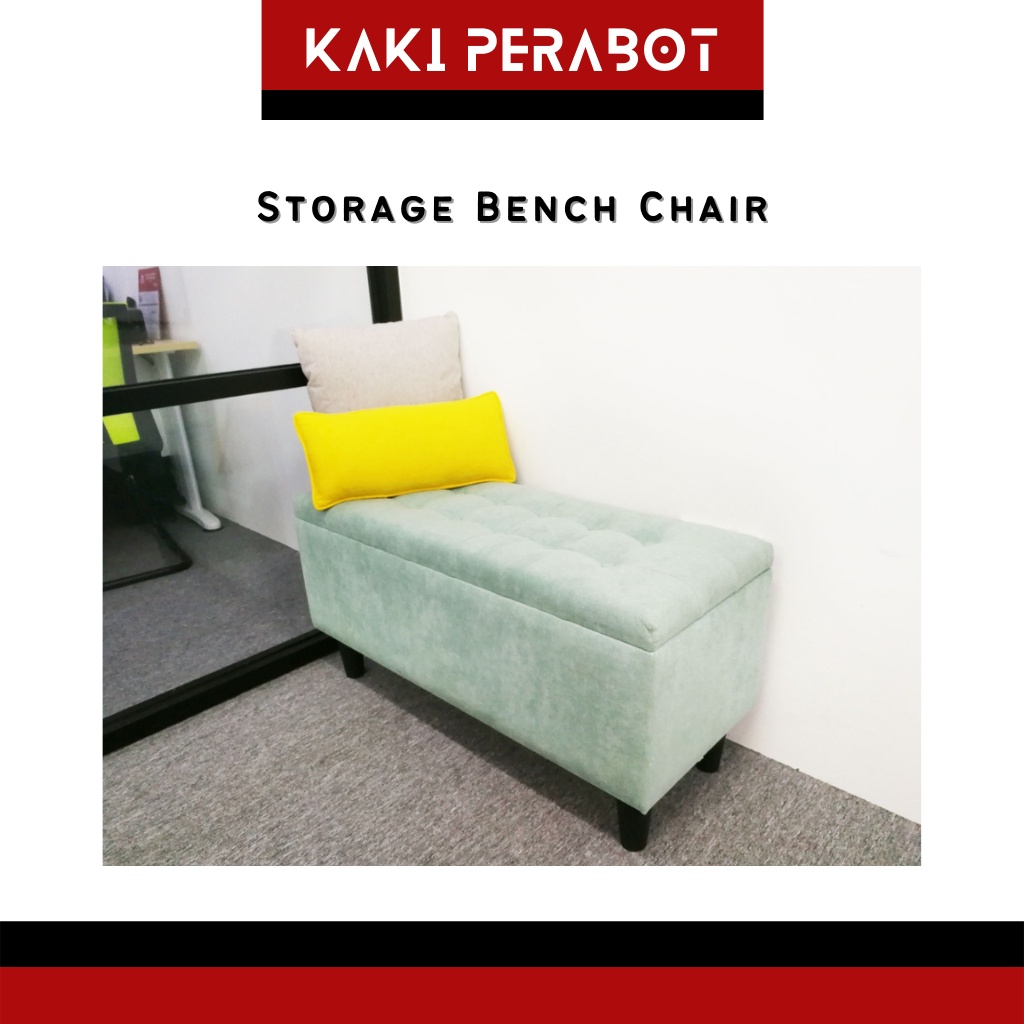 MAMBA Aquamarine Storage Bench Chair Stool Chair Bench Stool Ottoman ...