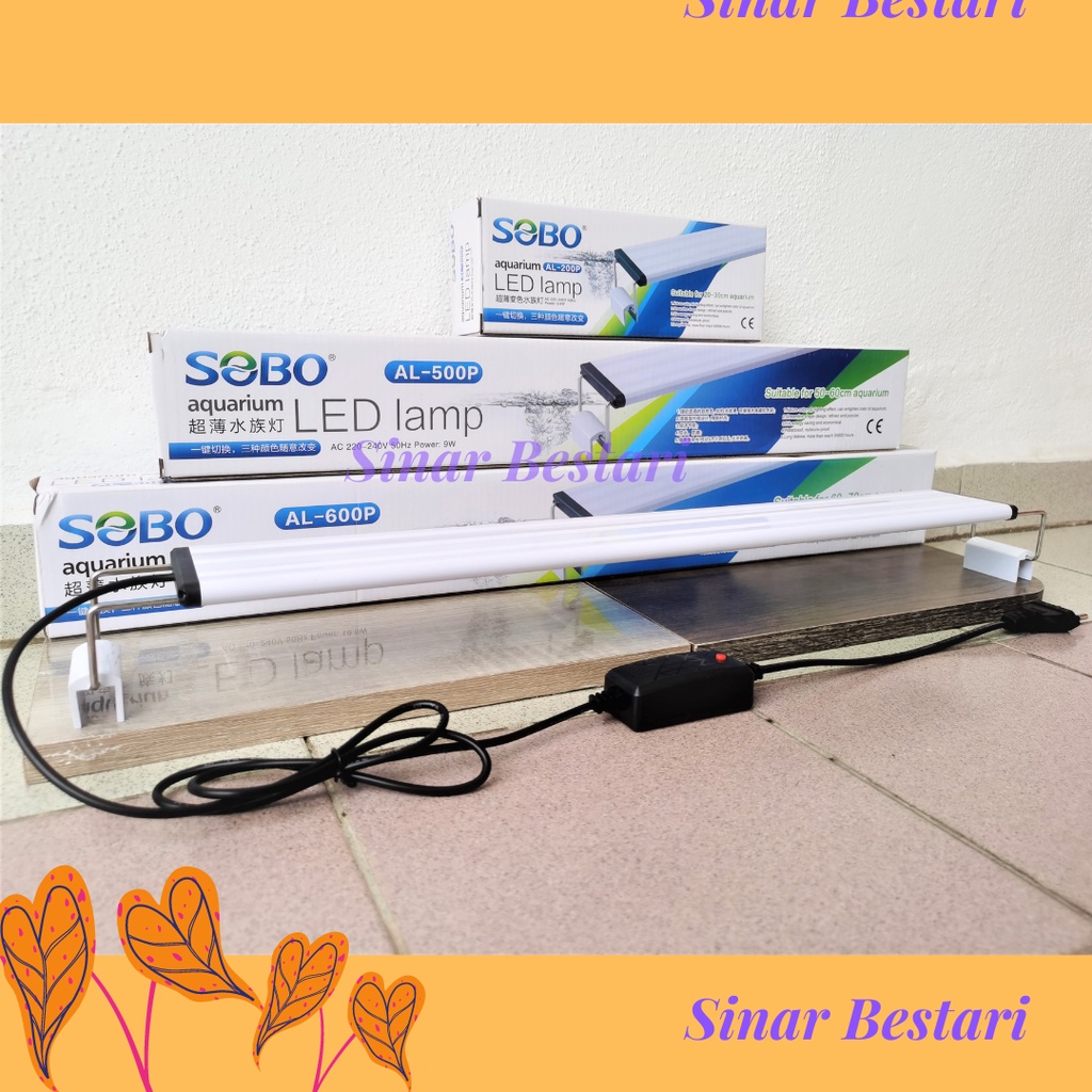 Sobo Aquarium Led Lamp Lampu Light Discolor/Blue White Led for Plant Energy Saving Lampu ...