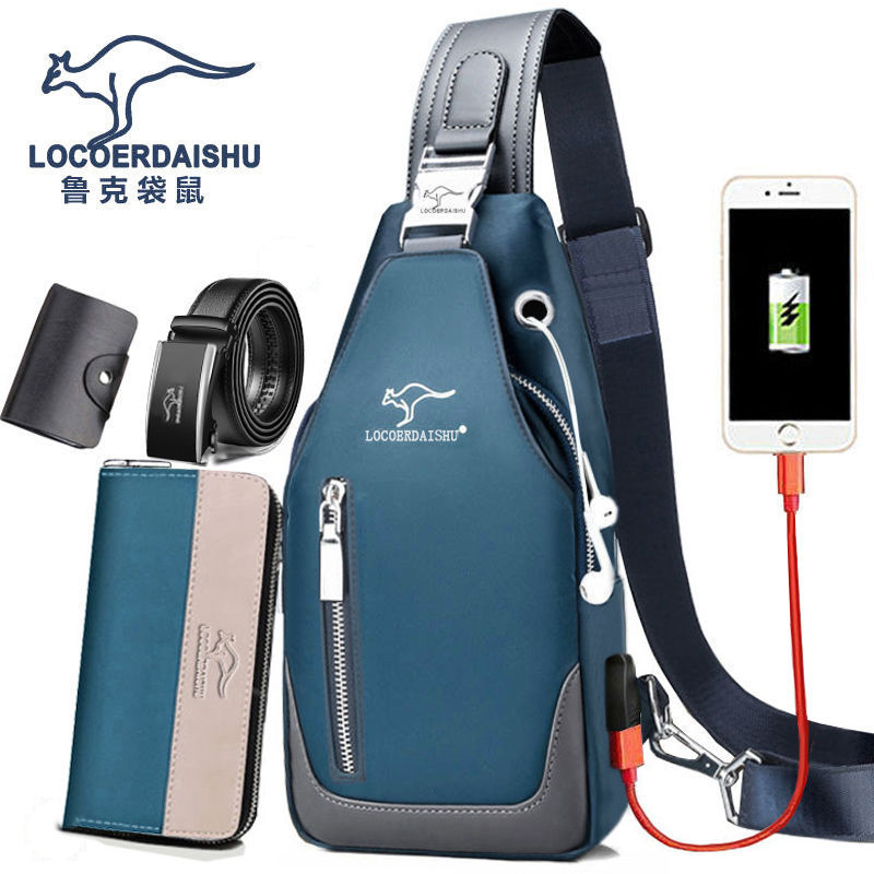 Official genuine chest bag for men's crossbody bag, Korean version ...