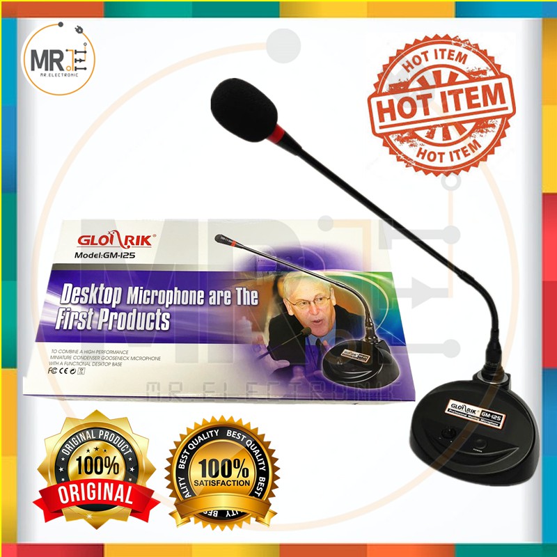 GLORIK Desktop Microphone | Goose Neck Microphone | Conference ...