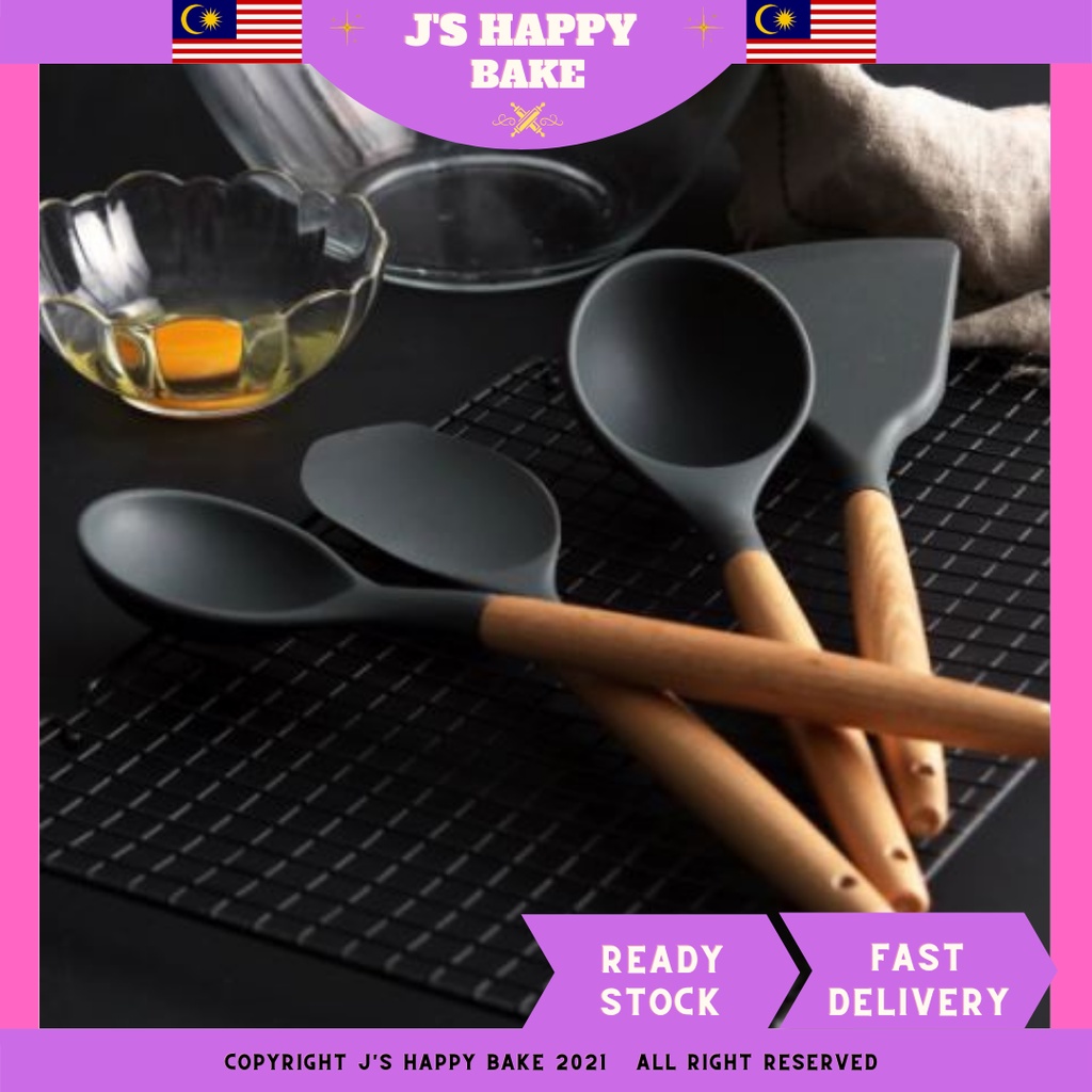 Silicone Kitchen Tools Set Cooking Tools Utensils Set Spatula Shovel ...