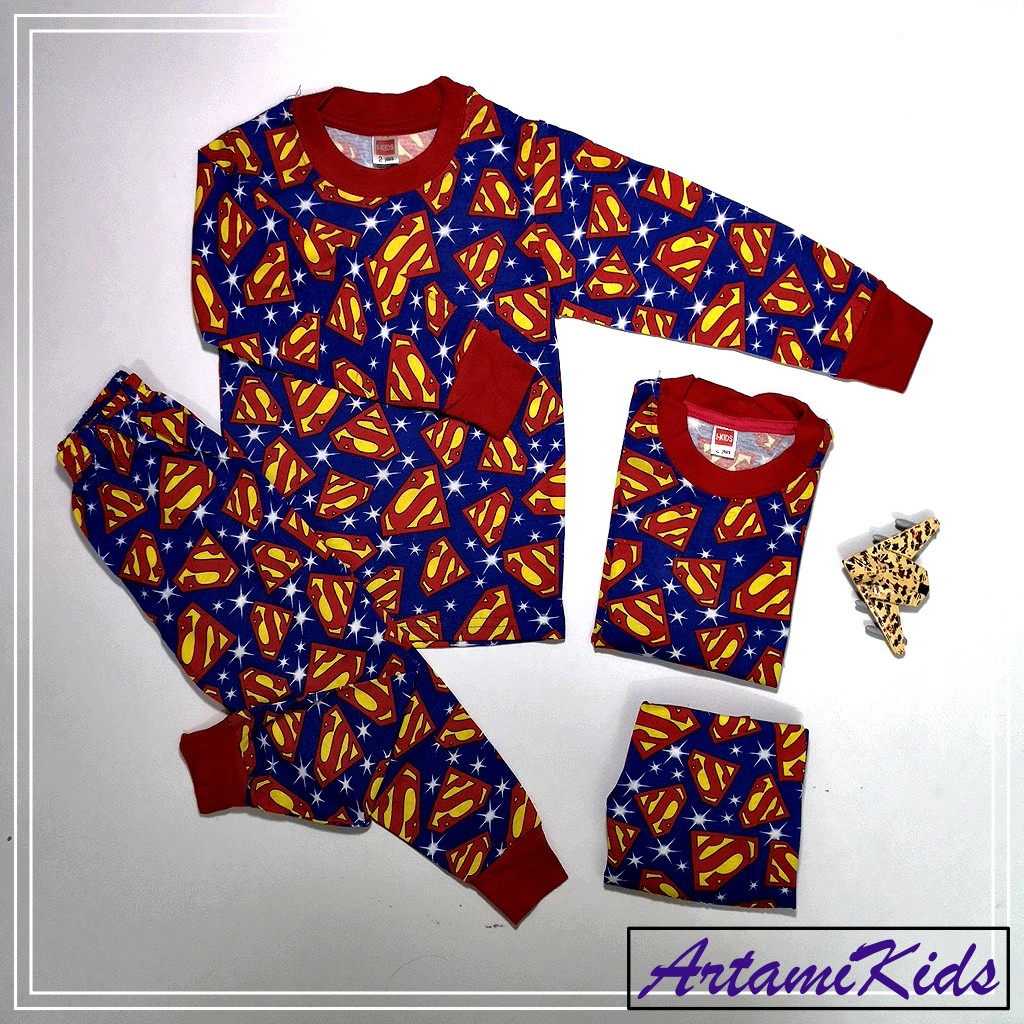 [READY STOCK] I-KIDS Kids pyjamas Superman Design, baju tidur kanak ...
