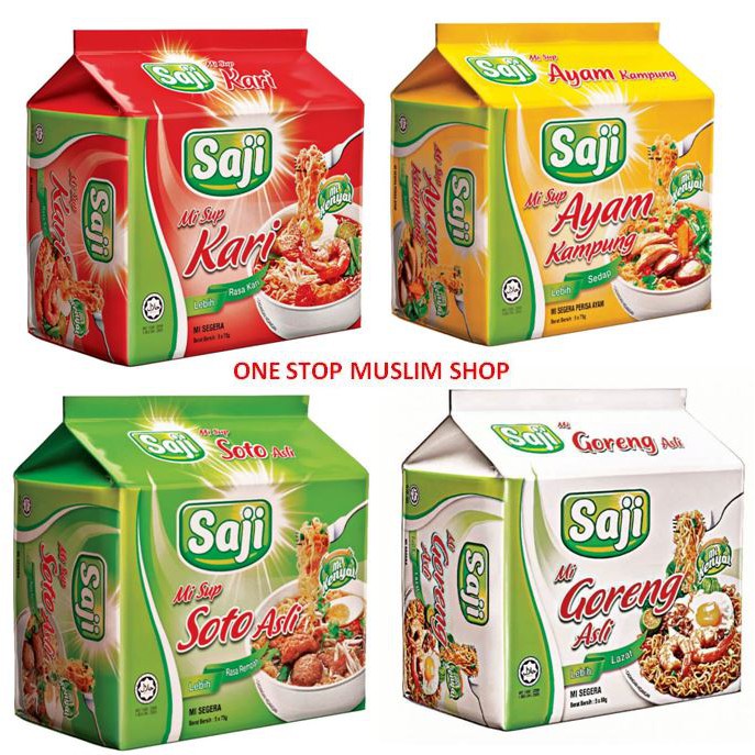 SAJI MEE KARI/AYAM/SOTO/GORENG 5 packs (5x75g) | Shopee Malaysia