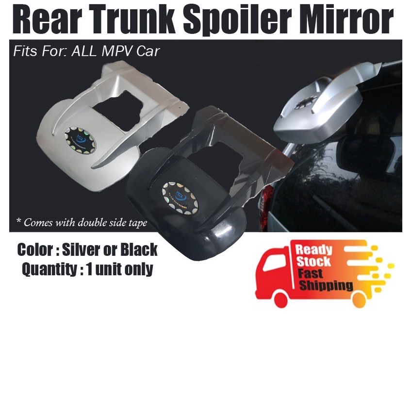 Rear Trunk Spoiler Mirror MPV car use Toyota Avanza Innova Alphard ...