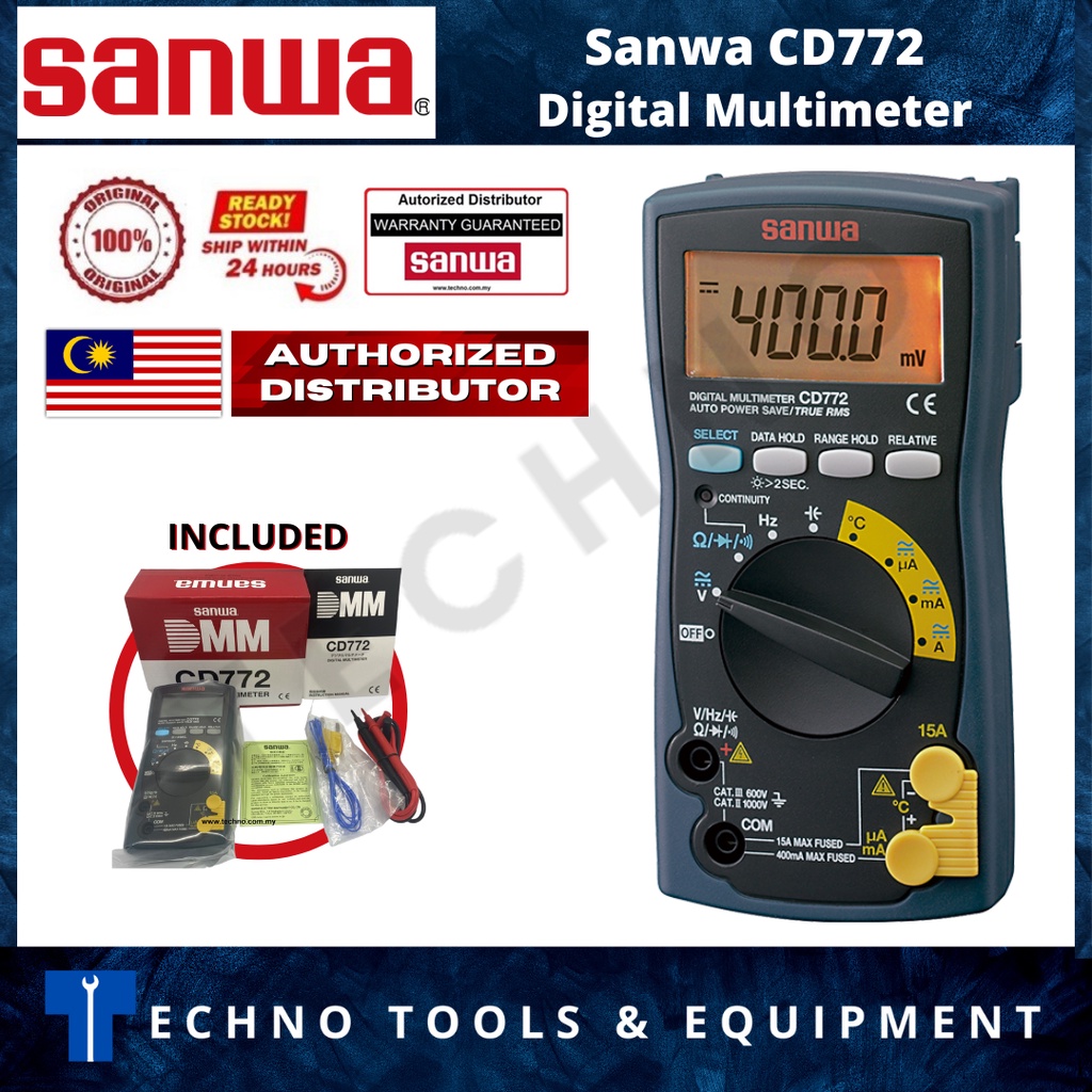 Sanwa CD772 Digital Multimeter - 100% Original and Brand New | Shopee ...