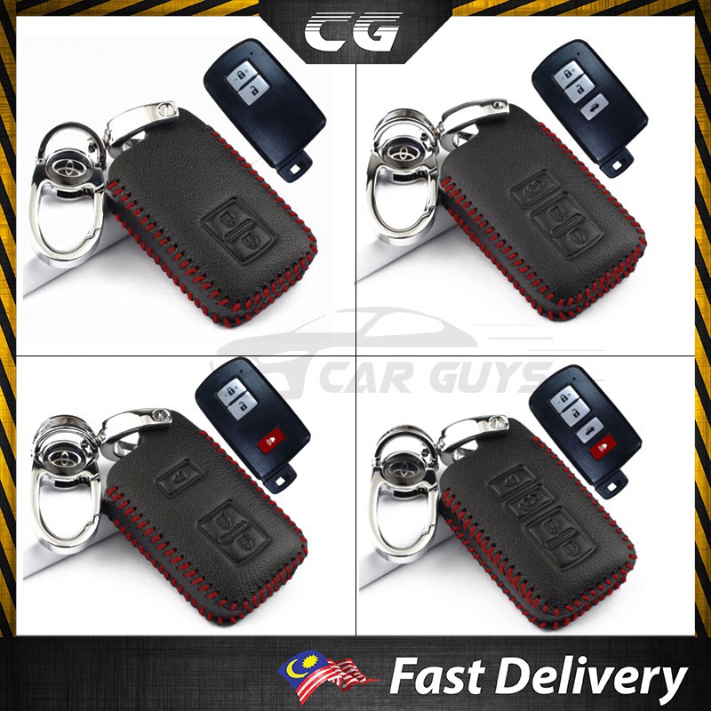 CarGuys Toyota Altis Camry Harrier Wish Smart Key Genuine Leather Key ...