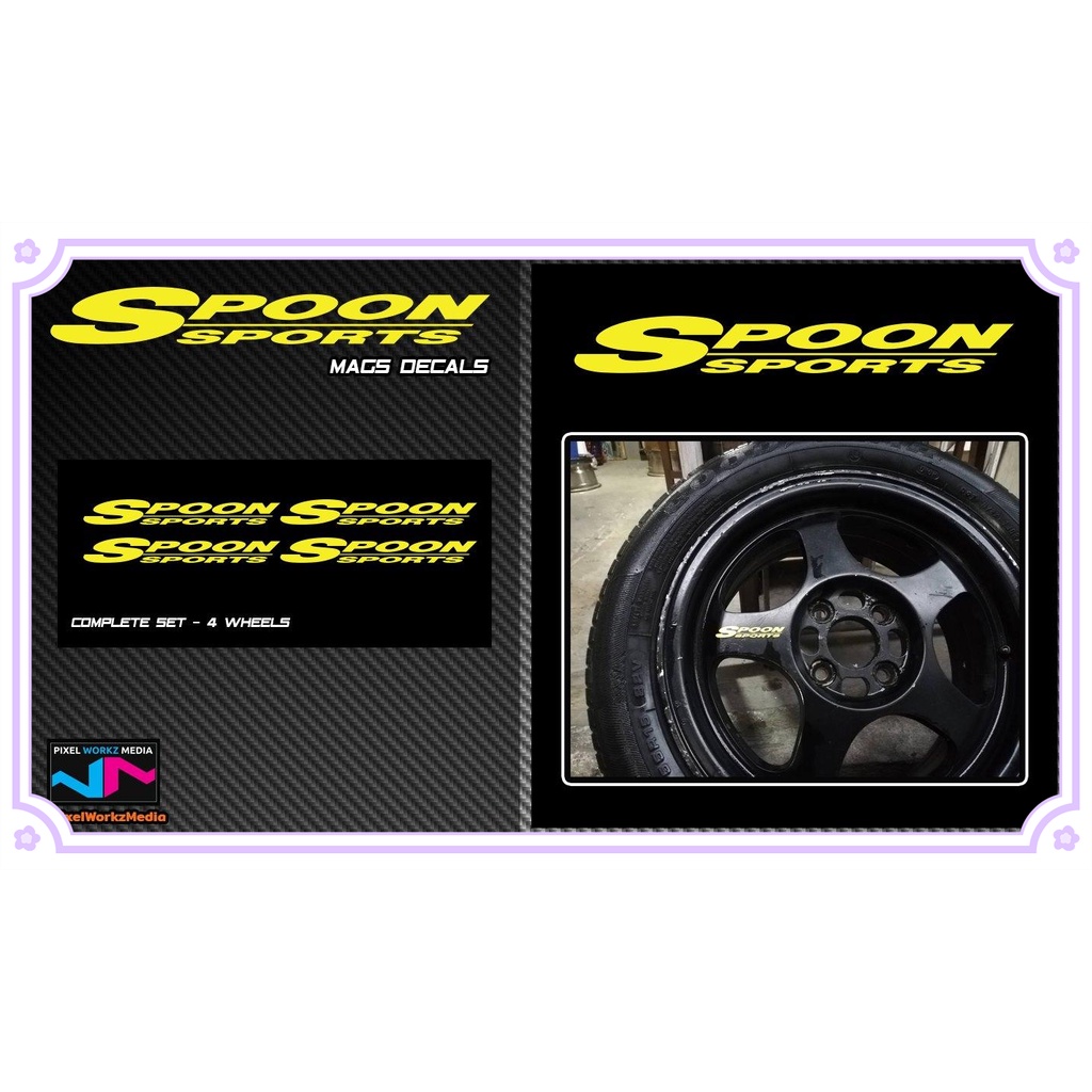 Spoon Sports Mags Decals Rim Stickers | Shopee Malaysia