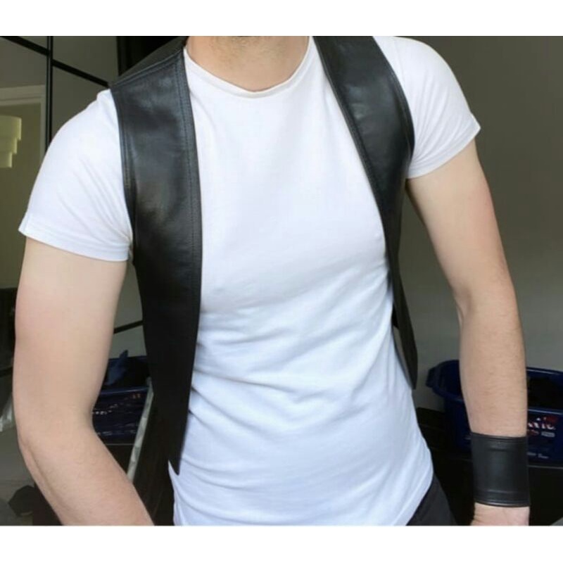 Slim Leather vest | Shopee Malaysia