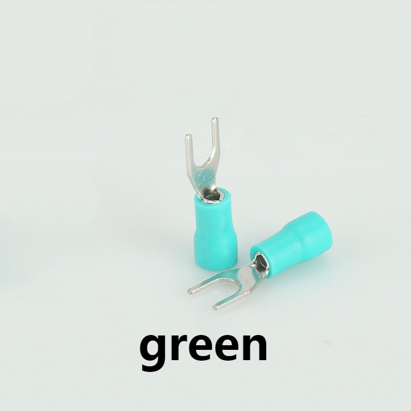 50pcs SV1.25-3/SV1.25-4/SV1.25-5 Insulated Spade Terminal Block Connector Electrical Furcate Lug ...