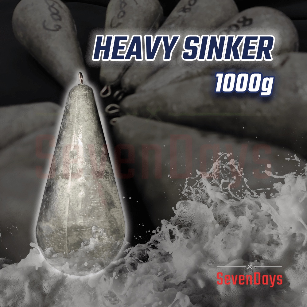Heavy Drop Sinker (1000g/1kg) Batu Ladung Timah Pancing FishingWeighted ...
