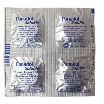 PANADOL SOLUBLE 4 TABLET/Strip ( 1 0R 3 OR 5 PACKS) | Shopee Malaysia