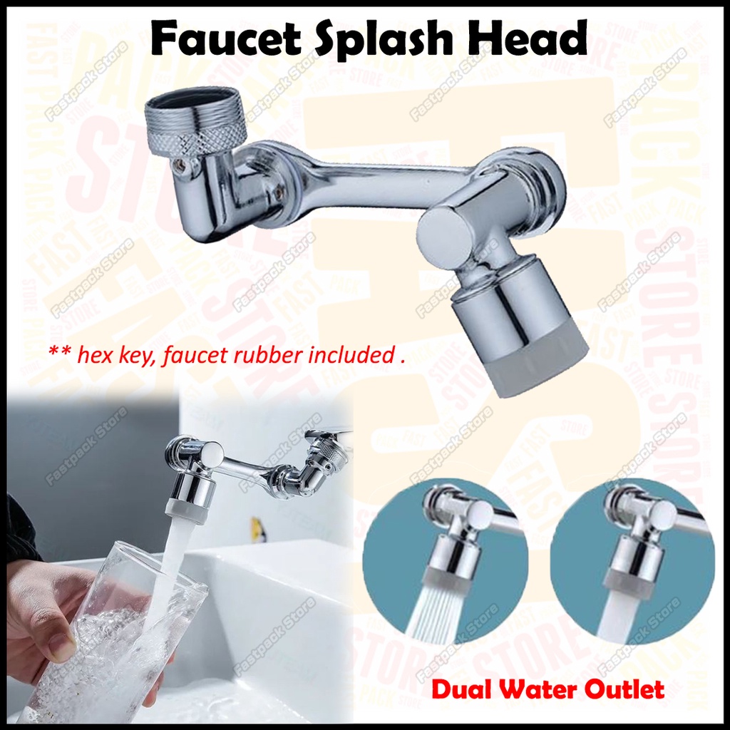 Faucet Splash Head Filter Rotate Dual Water Outlet Kitchen Sink ...