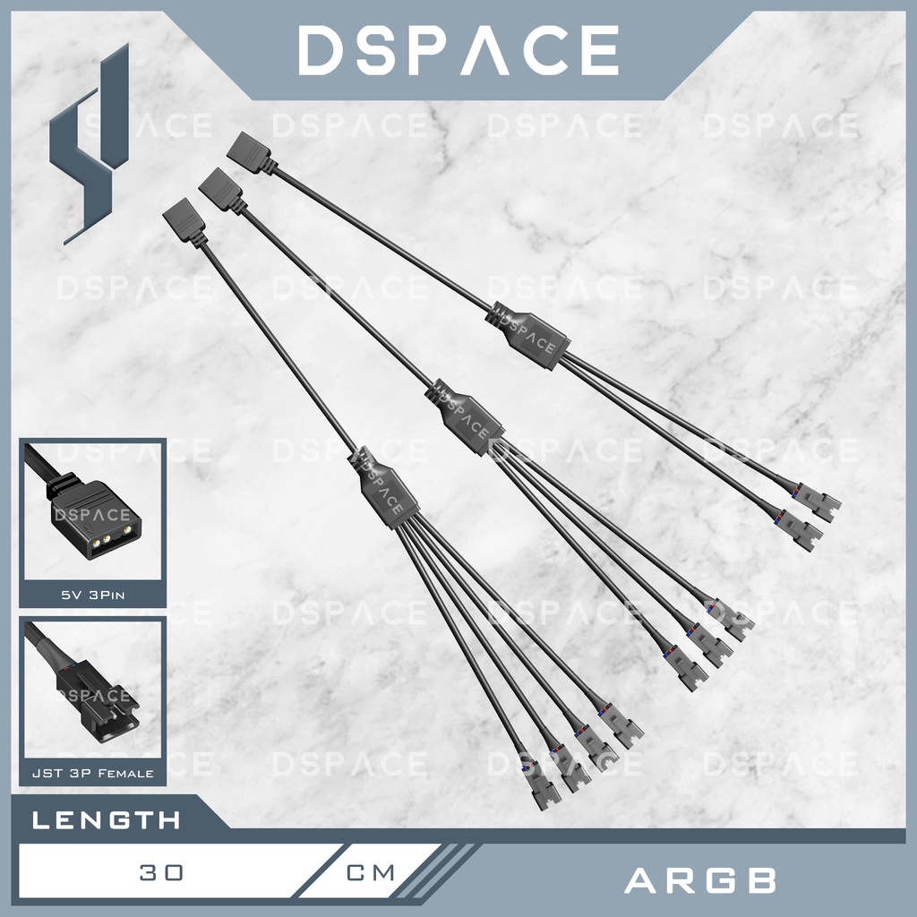 5V 3pin ARGB to JST SM Adapter Splitter Cable JST-3P SM3P Female for ...
