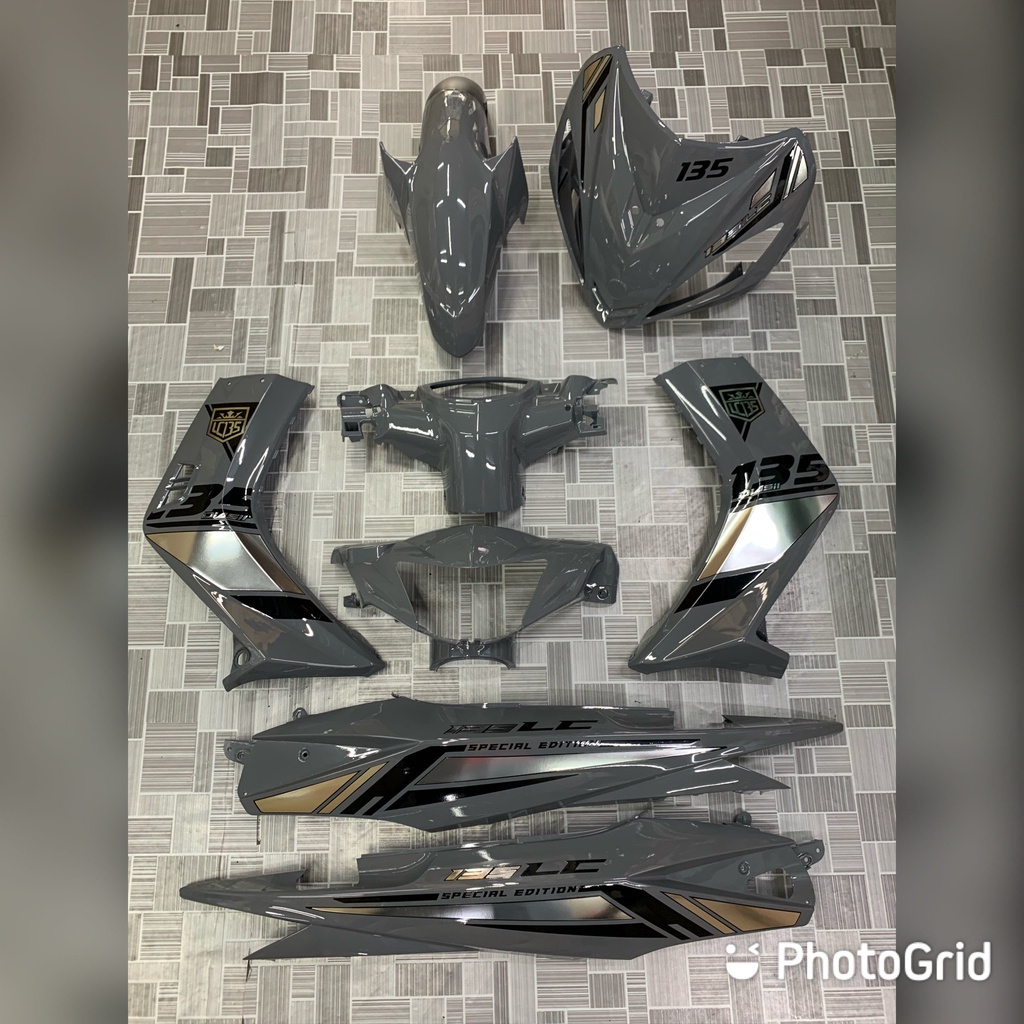 LC V1 NARDO GREY CHROME SILVER BLACK STICKER TANAM | Shopee Malaysia