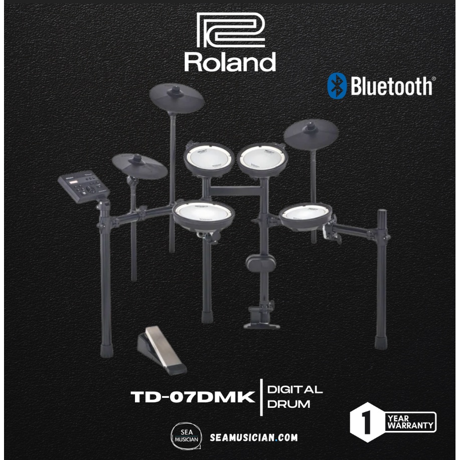 ROLAND V DRUM TD-07DMK ELECTRONIC DRUMSET (WITH DRUM THRONE, DRUM PEDAL,DRUMSTICK/ TD7DMK ...