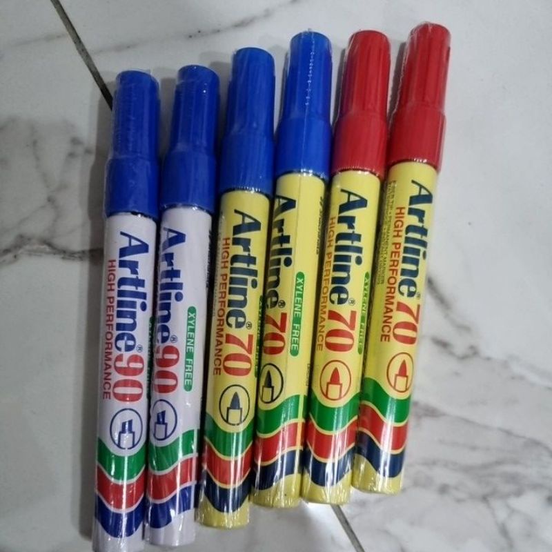 artline high performance marker 70 /90 blue maker pen red pen | Shopee ...