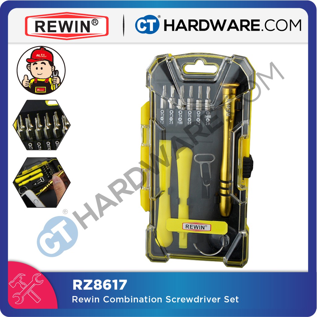 Rewin RZ8617 Rewin Combination Screwdriver Set | Shopee Malaysia
