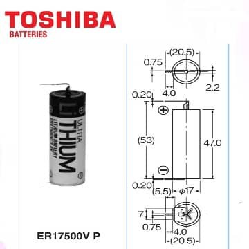 TOSHIBA JAPAN ER17500V P / 3.6V LITHIUM BATTERY- 100% ORIGINAL DIRECT ...