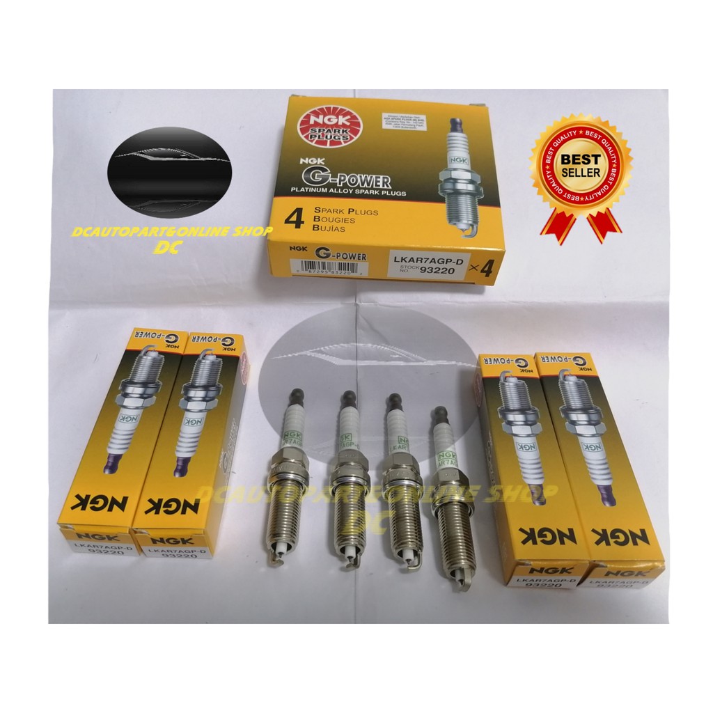100% NGK G-POWER SPARK PLUG PROTON EXORA BOLD IRIZ BEZZA1.3 LIVINA ...