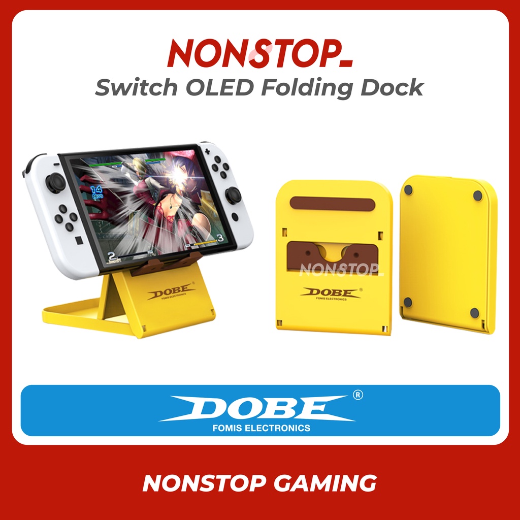 DOBE Switch OLED Folding Stand Display Dock Yellow Pikachu Design ...
