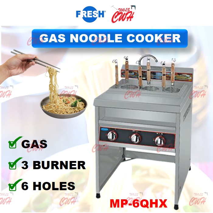 FRESH GAS NOODLE COOKER MP-6QHX COMMERCIAL STANDING NOODLE PASTA BOILER ...