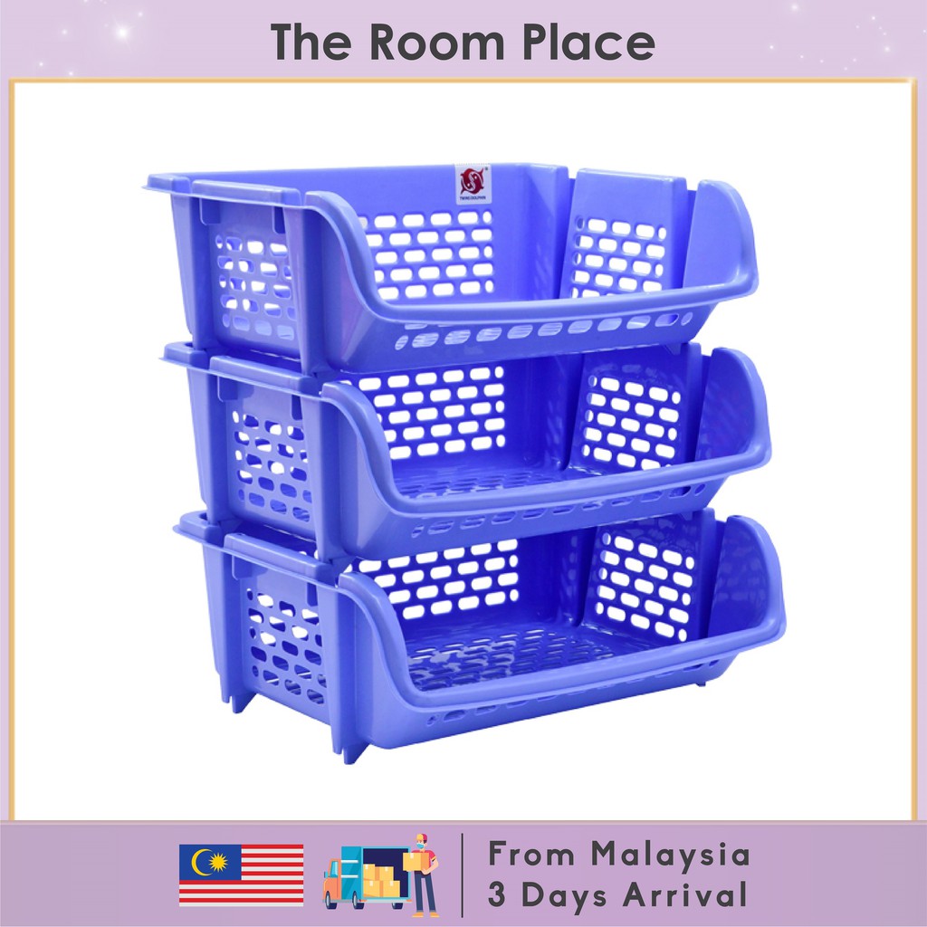 3 Tier Plastic Kitchen Rack Organizer Rak | Shopee Malaysia