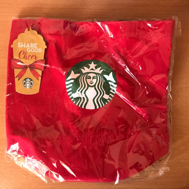 Starbucks Cloth Bag New Size 25x25.5 cm. Bright Red Useful Use To Put ...