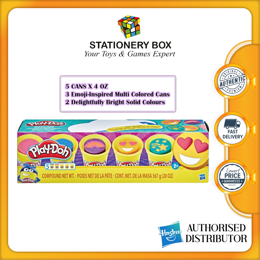 ORIGINAL - Hasbro Play-Doh Color Me Happy Emoji Inspired Clay Set 5 ...