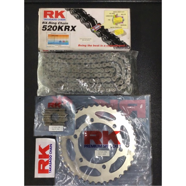 RK RX-RING CHAIN 520KRX WITH SPROCKET SET | Shopee Malaysia