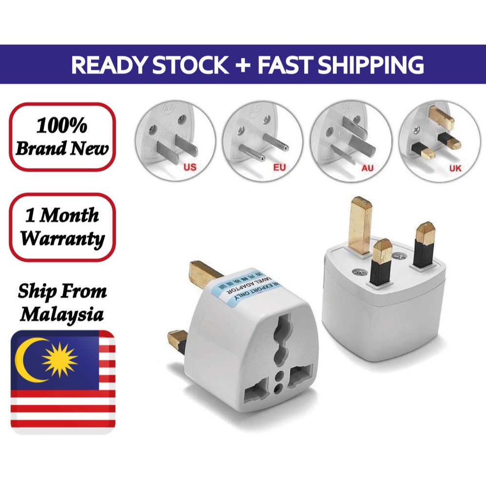 Universal 3 Pin Adapter Plug Malaysia China British Europe Travel ...