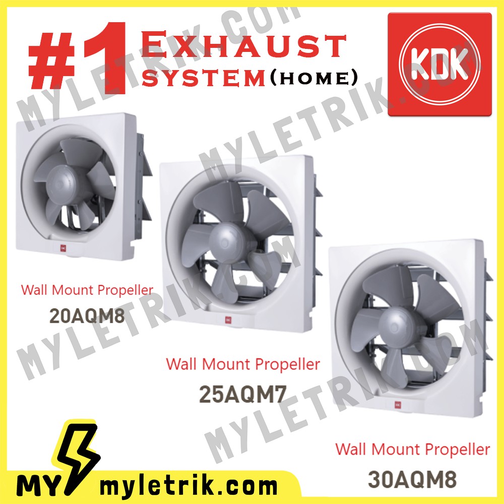 KDK 20AQM 8” / 25AQM 10” / 30AQM 12” Inch Wall Mount Propeller ...