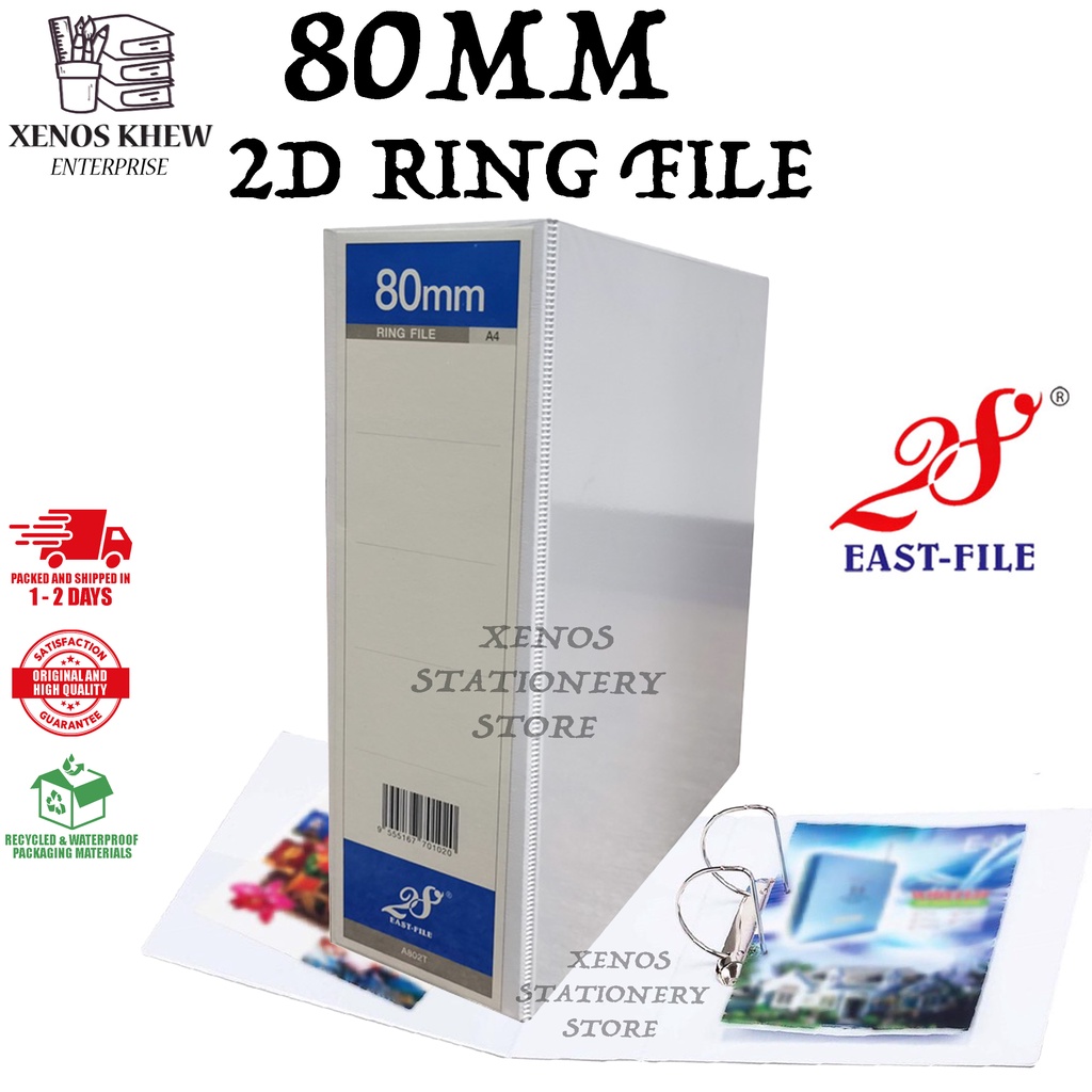 EAST-FILE 2D RING FILE 80MM / EAST FILE 80MM 2D RING FILE (READY STOCK ...