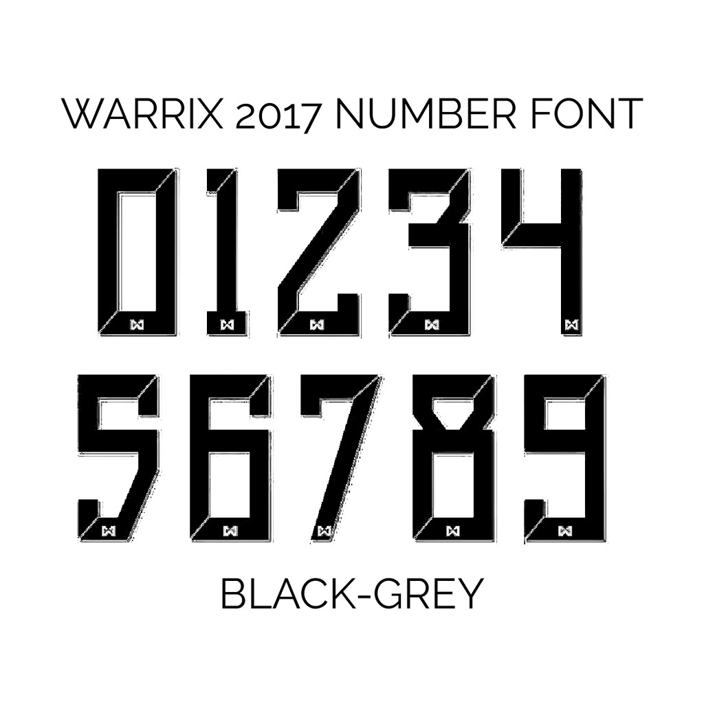 Warrix Sports Accessories 2018 Number Font | Shopee Malaysia