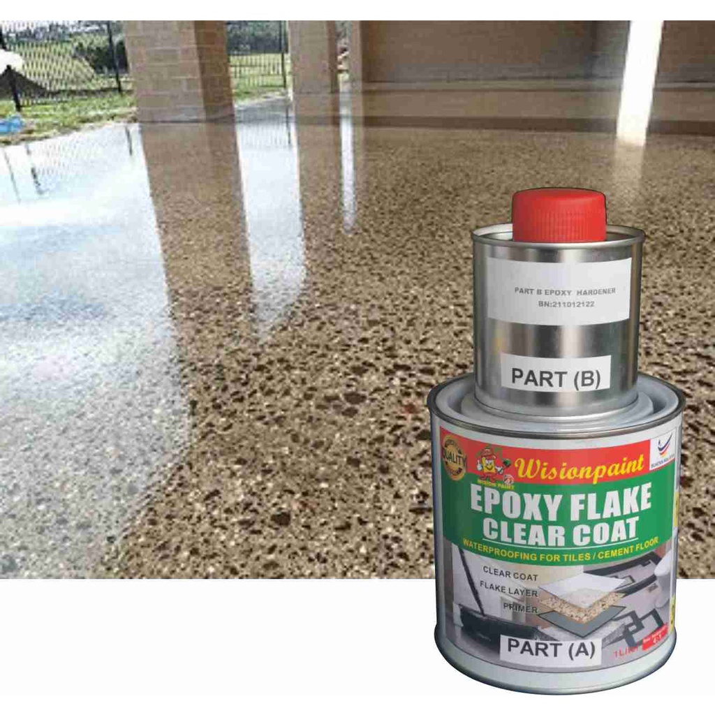 ( 1L ) FLAKE CLEAR COAT wp / EPOXY TOP COAT CLEAR FOR FLAKE COLOURS ...
