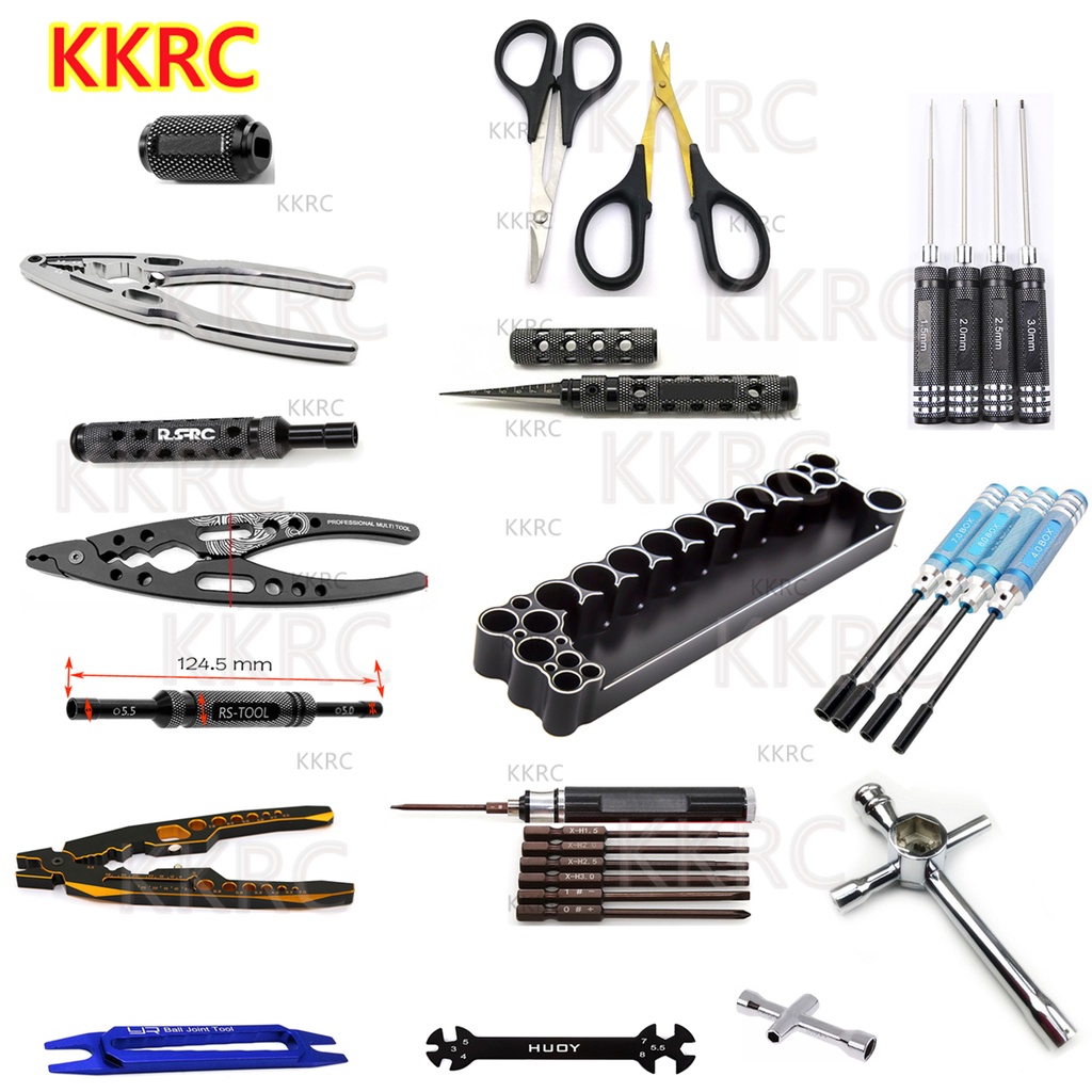 RC Car Tool Kit Tools Stand Screw Driver Rack Shock Clamp Cross Wrench ...