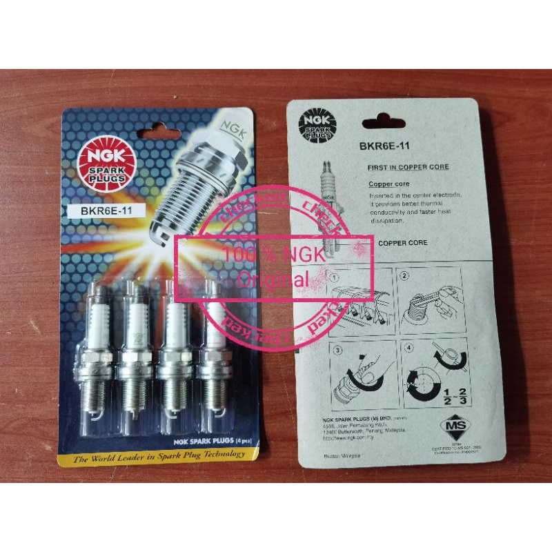🔥Ready Stock🔥 Spark Plug 1 set 4 pcs (NGK 100%) City SEL I-DSI Wira 1.6 Waja 1.6 Vios NCP42 (25K ...