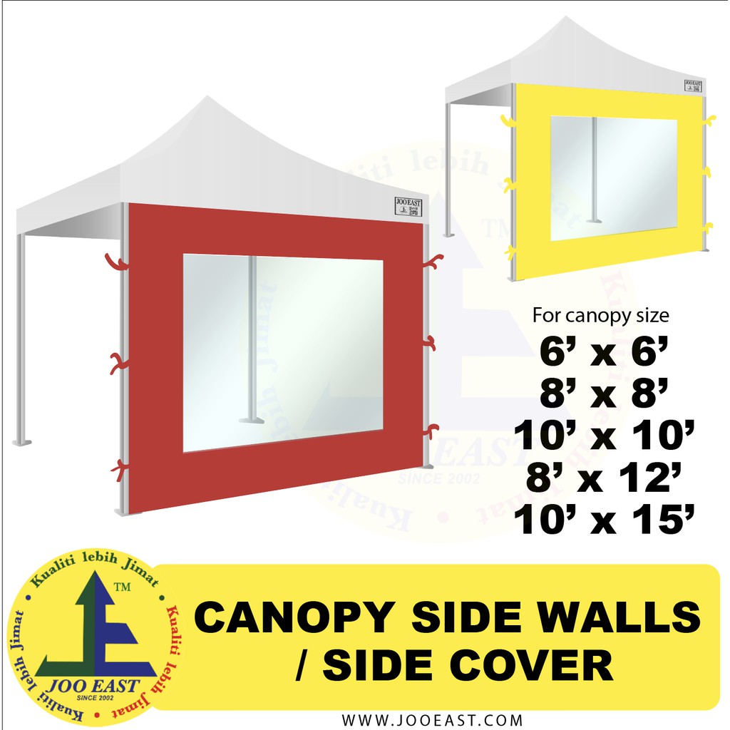 Canopy SIDE WALLS Only // SIDE COVER [ JOO EAST ] Tutup Tepi Khemah ...