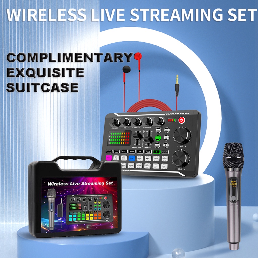 【Wireless live streaming Recording Kit】sound card with wireless ...