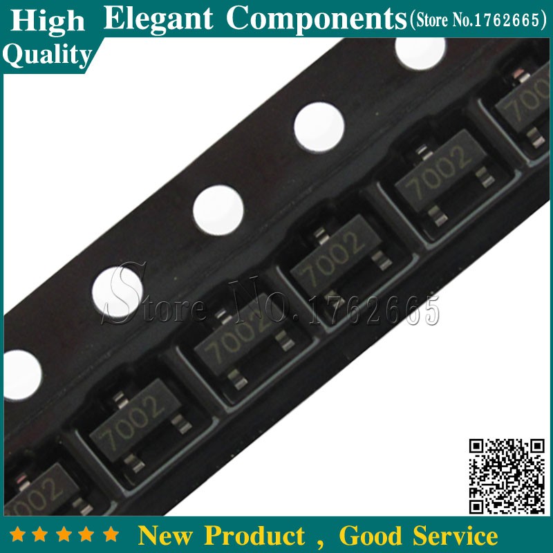 100PCS 2N7002 SOT23 702 MMBT7002 7002 SOT SMD 60V 0.115A / 115mA MOSFET ...