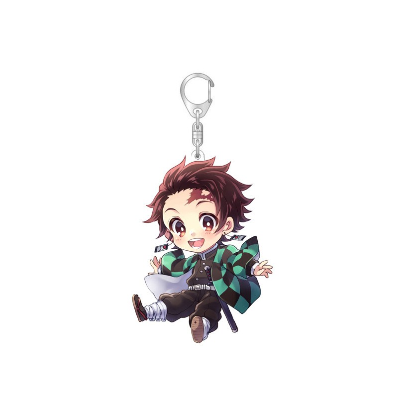 💥Tanjiro Kamado Demon Slayer Keychain Cartoon Acrylic Key Chain 💥 ...