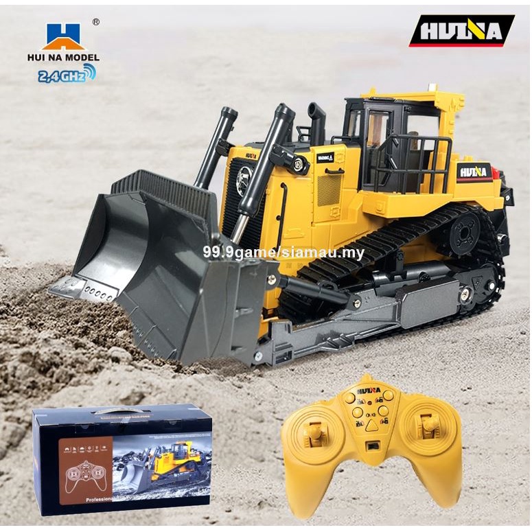 🚧HUINA 1569 🚧 1/16 Alloy Heavy Bulldozer 9-channel 2.4GHz RC ...