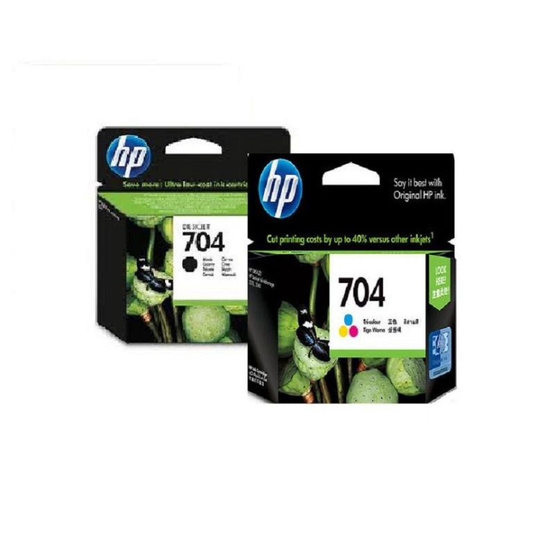 HP Cartridge Ink HP 704 Black & Tri-color CN692AA & CN693AA [Original ...