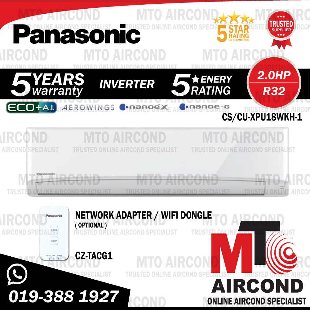 PANASONIC 2HP R32 DELUXE INVERTER AIR CONDITIONER AIRCOND ( NANOE-X ...