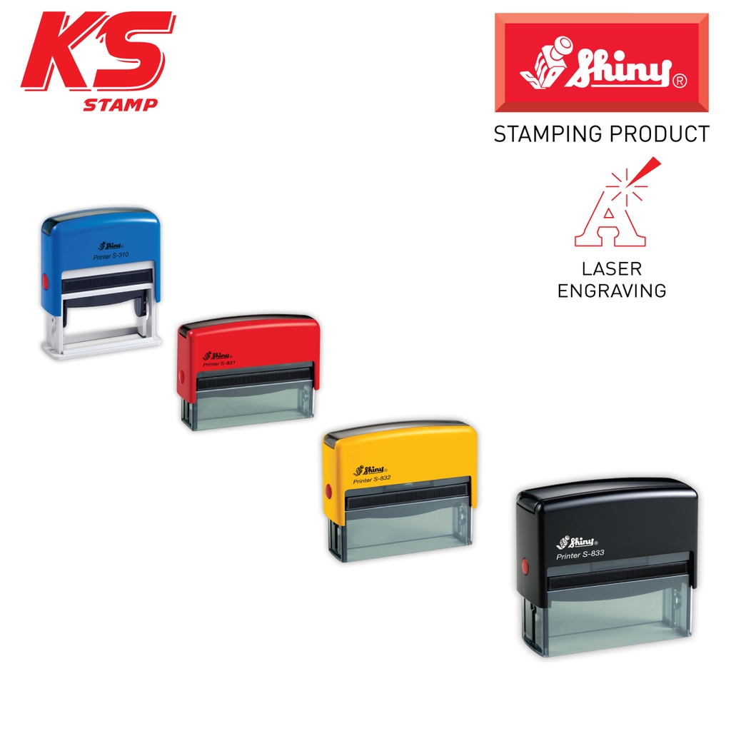 Shiny Self Inking Stamp S-310 / S-831 / S-832 / S-833 | Shopee Malaysia