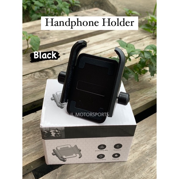 Handphone Holder Without USB Handle Bar ( Black / Universal ) | Shopee ...