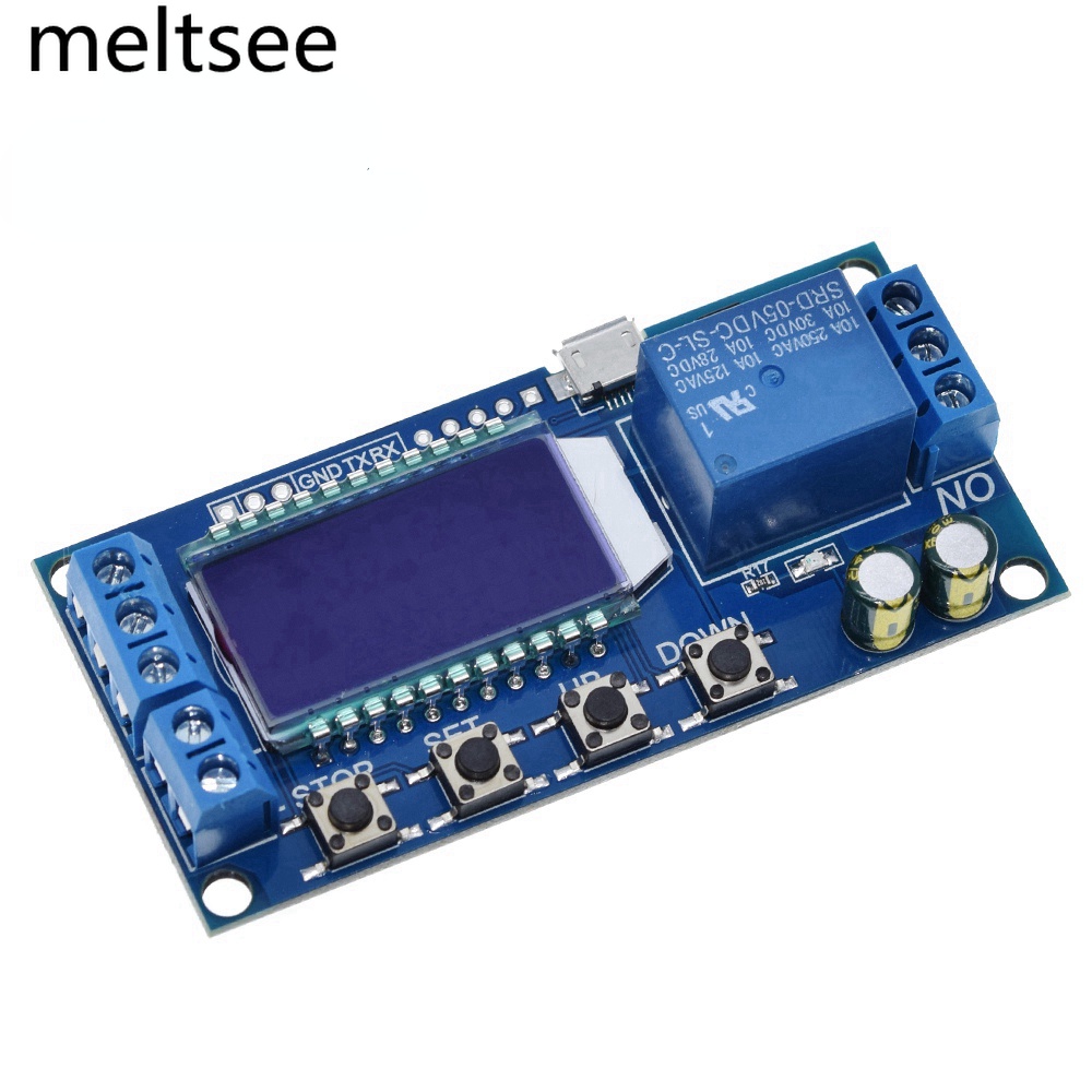 6-30V Micro USB Digital LCD Display Time Delay Relay Module Control Timer Switch Trigger Cycle ...