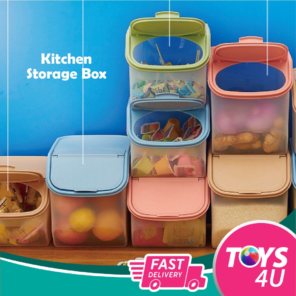 Storage Box Plastic Container Kitchen Dried Food Storage | Shopee Malaysia