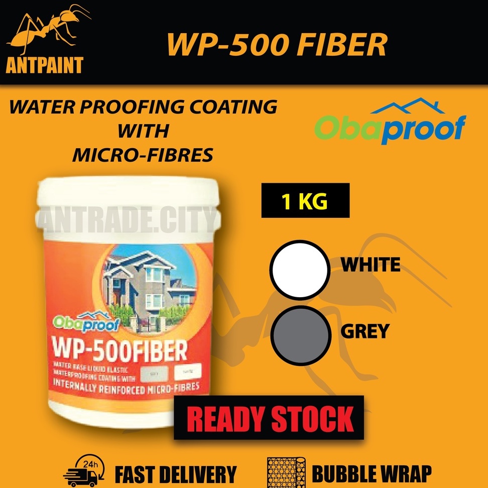 OBAPROOF OBA-500Fiber (1KG) Waterproofing Coating with Internally ...